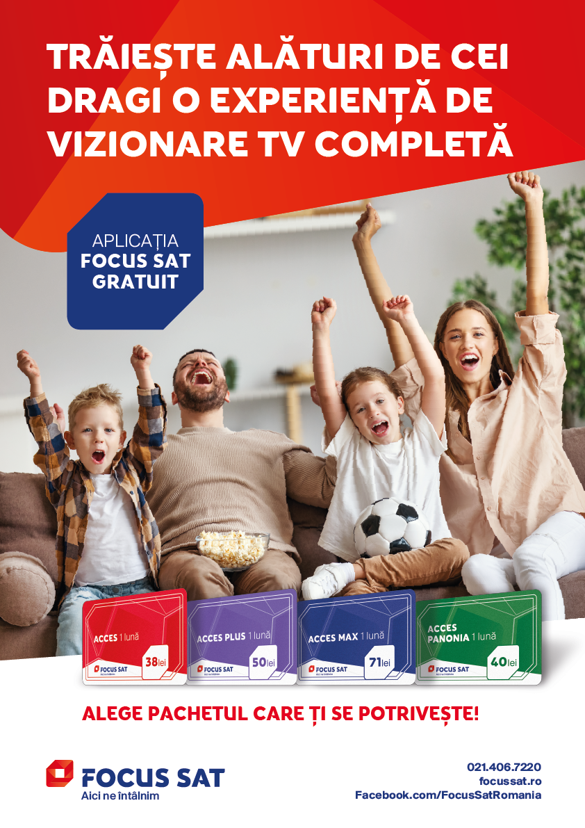 Focus Sat lansează noul portofoliu de pachete TV satelit