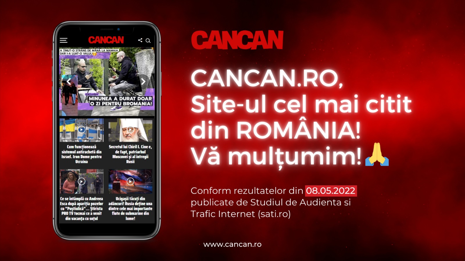 CIFRE OFICIALE. CANCAN.RO cel mai citit site din Romania pe 8 mai CIFRE OFICIALE. CANCAN.RO cel mai citit site din Romania pe 8 mai
